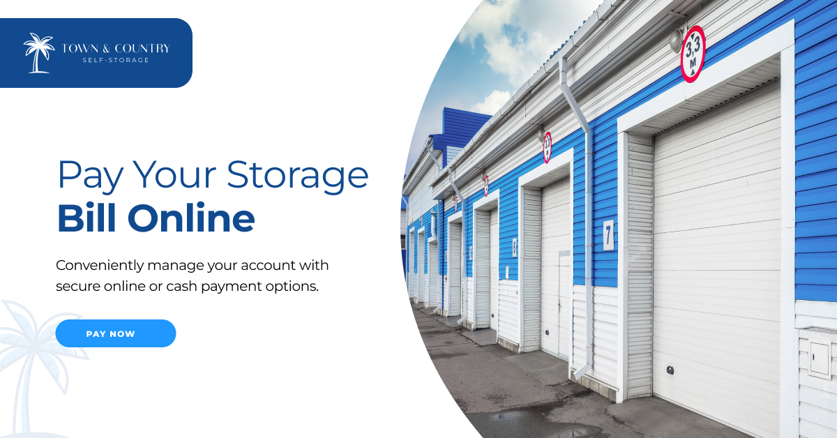 Pay Your Storage Bill | Town & Country Self-Storage | Online & Cash